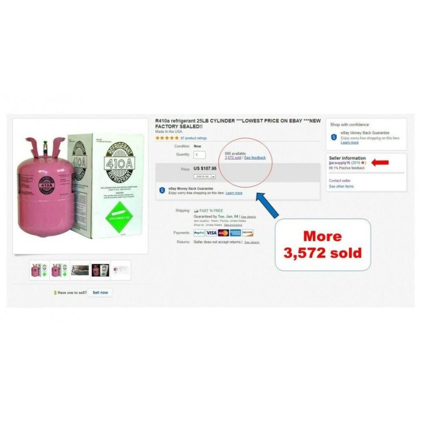 R410,R410A, R410A refrigerant 25LB CYLINDER – Warmcost